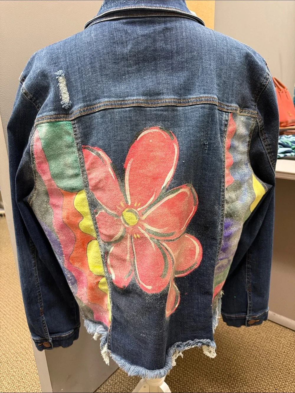 Risen Jeans | Jackets & Coats | Risen Hand Painted Floral Denim Jacket ...